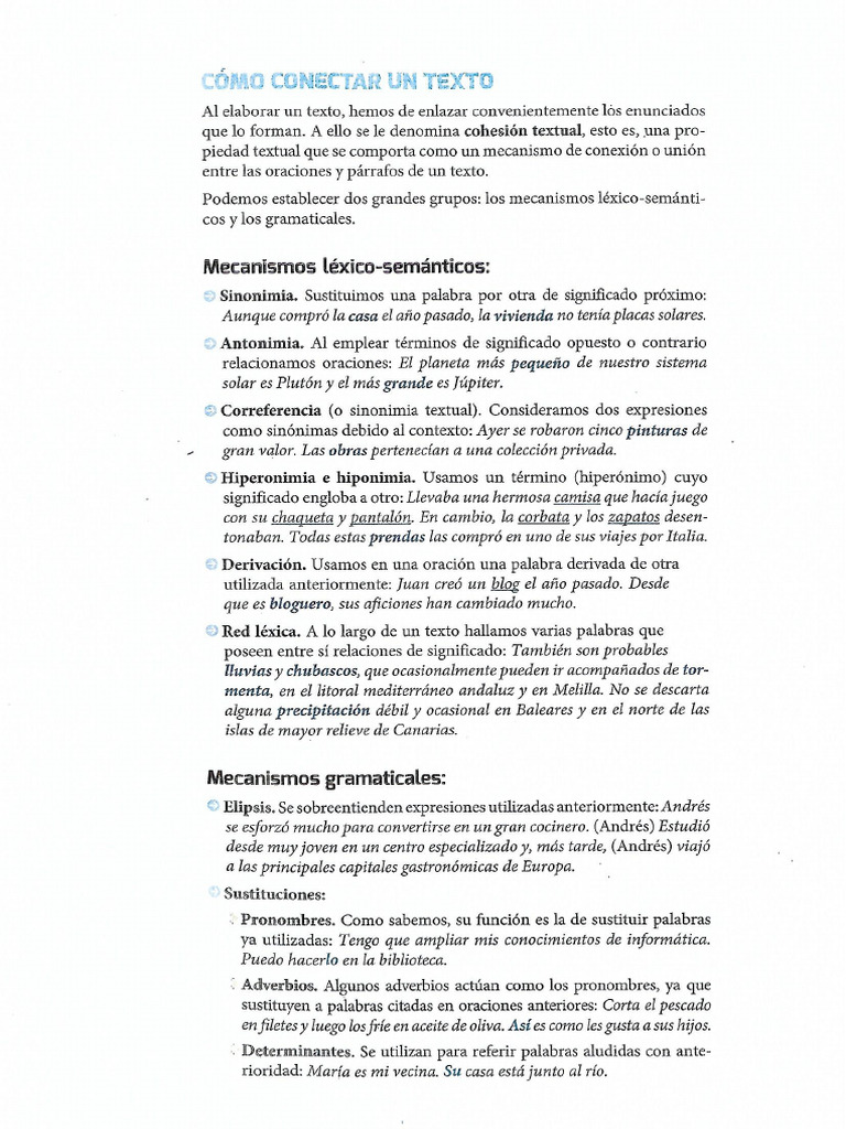 Mecanismos de Cohesión Textual | PDF Mecanismos de Cohesión Textual | PDF