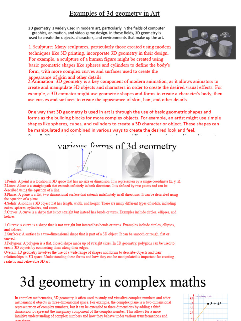 Examples of 3d Geometry in Art | PDF | Shape | Geometry