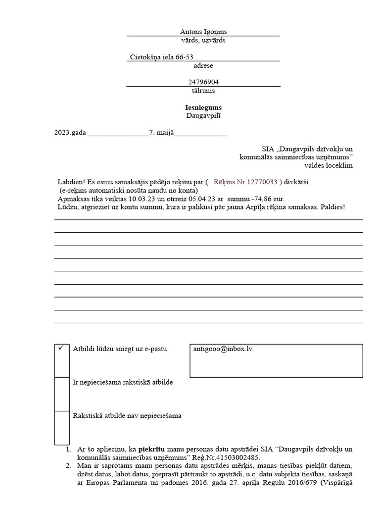 1 - Iesniegums - Ar Tab - eDOC | PDF