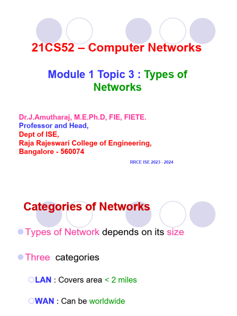 Module 1 Topic 3 Types of Networks | PDF