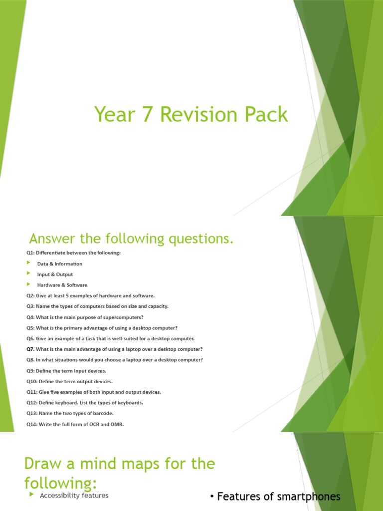 Year 7 Revision Pack | PDF