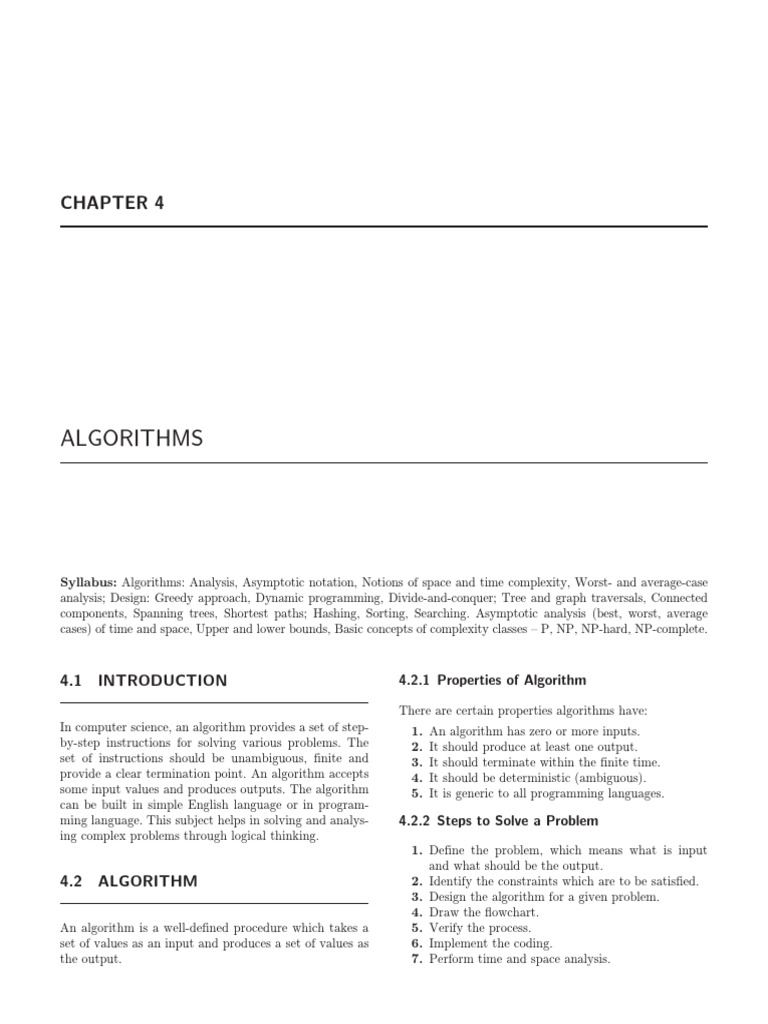 Chapter 4 Algorthms 1 31 Pdf Time Complexity Computational Complexity Theory 4387