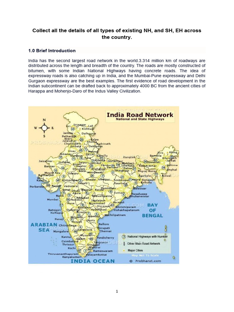Collect All The Details of All Types of Existing NH | PDF | Controlled ...