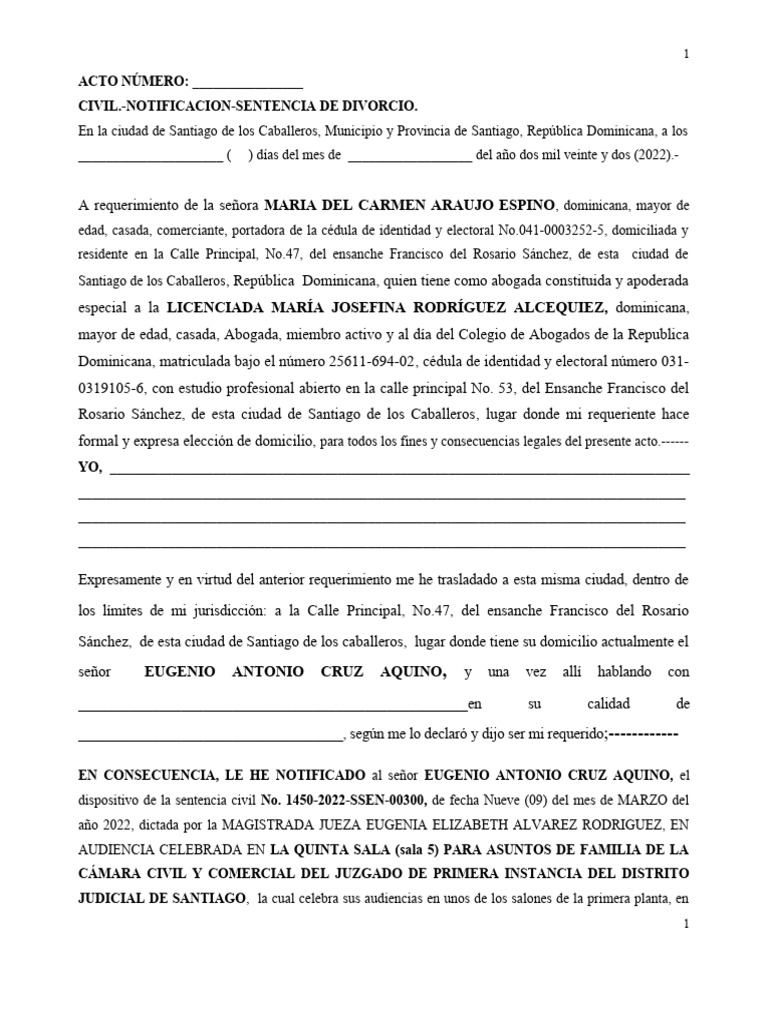 NOTIFICACION DE SENTENCIA DE DIv CARMEN ARAUJO 2022 | PDF | Derecho NOTIFICACION DE SENTENCIA DE DIv CARMEN ARAUJO 2022 | PDF | Derecho