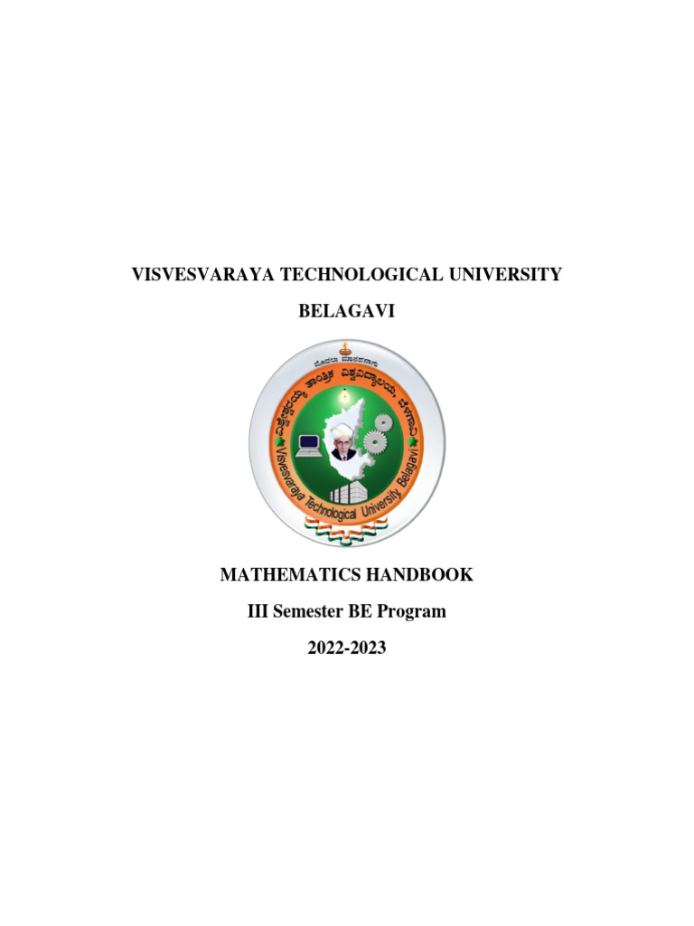 VTU 3rd Sem Maths Handbook 2022-23 | PDF | Probability Distribution | Standard Error