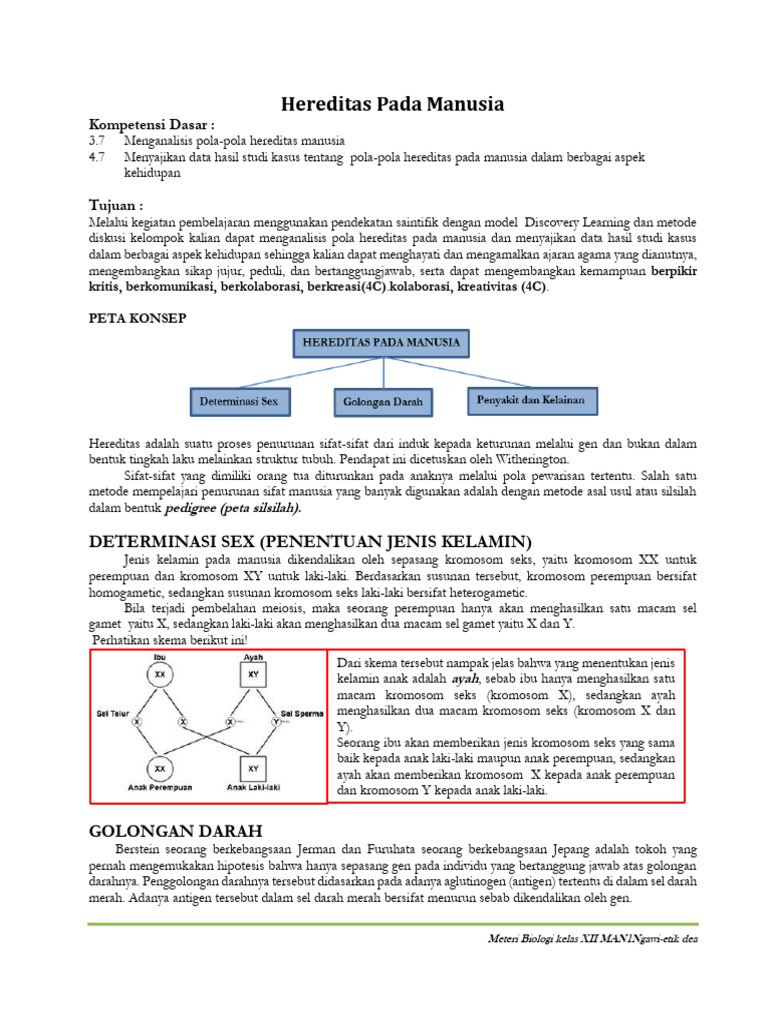 Hereditas Pada Manusia | PDF