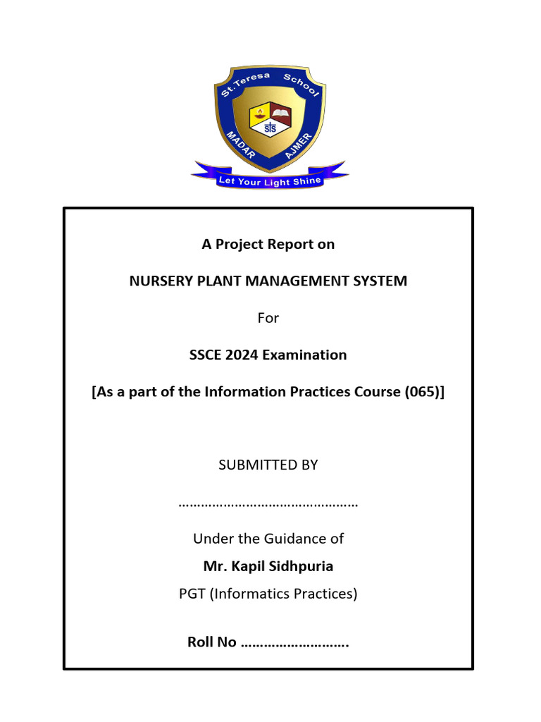 Nursery Plant Management System Project | PDF | Comma Separated Values ...