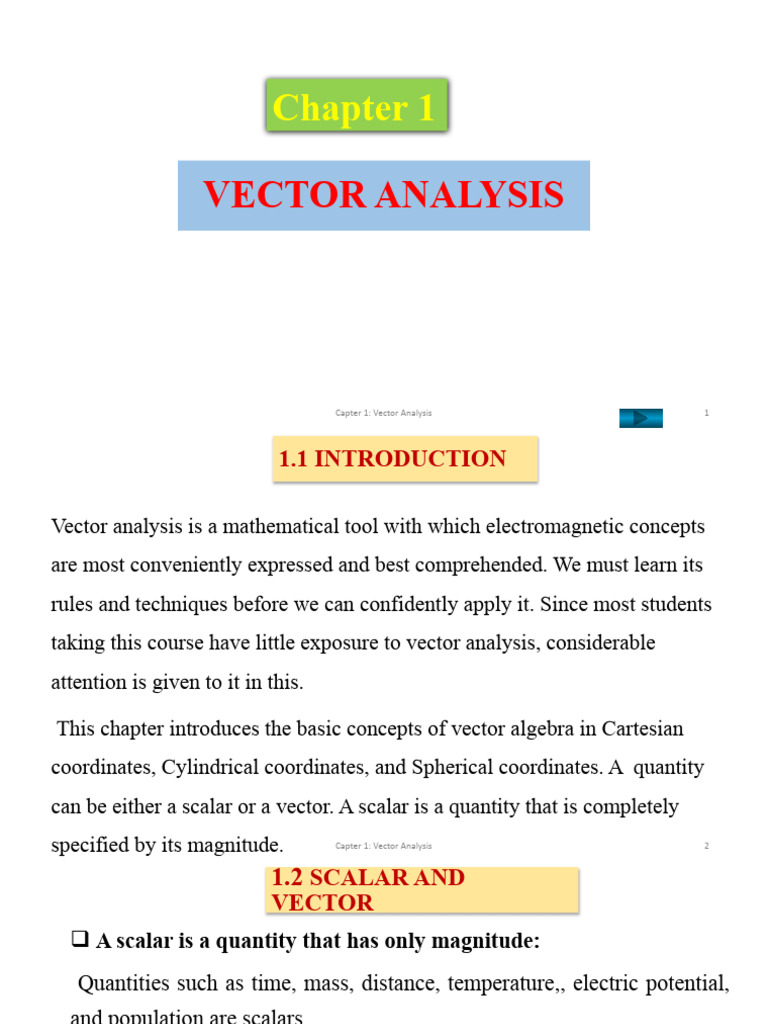 Chapter 1 - Vector - 29 - 12 - 2022 | PDF
