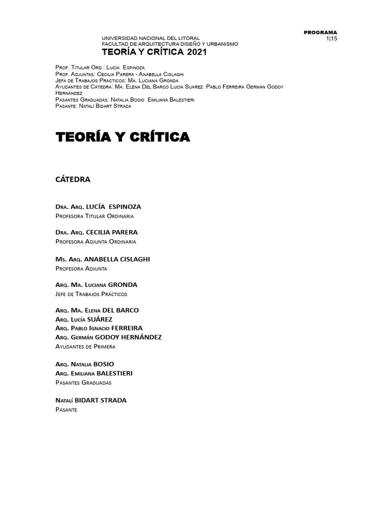 Programa 2021 | PDF | Ciencias sociales | Arte