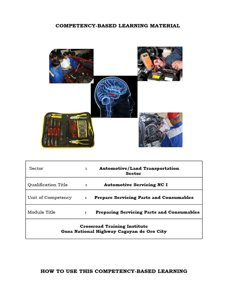 cblm-PREPARE AND CONSUMABLE | PDF | Brake | Motor Oil