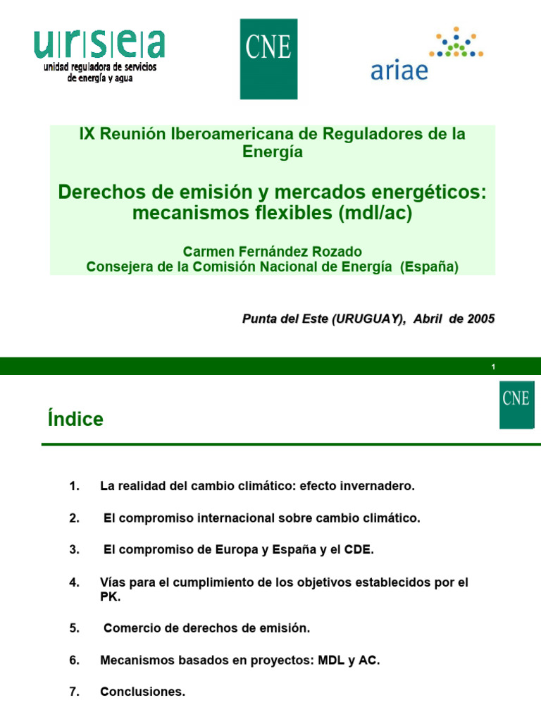 Derechos Emision - Mec Flex - CFR - ARIAE | PDF | Gases de efecto invernadero | Protocolo de Kyoto