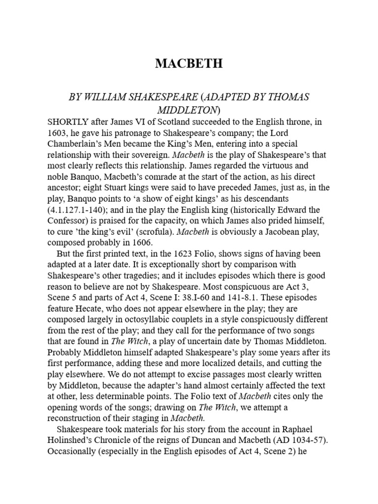 Macbeth - William Shakespeare | PDF | Macbeth