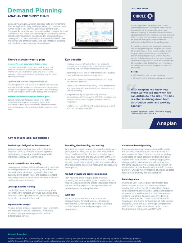 Resources Datasheet Demandplanning Updated Webready | PDF | Forecasting | Enterprise Resource ...