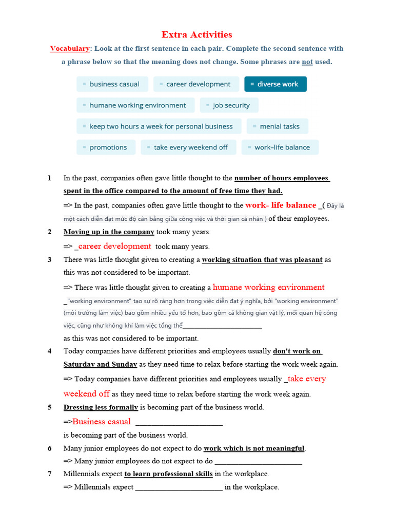 D2 - U1 - Extra Activities - Docx. Note | PDF