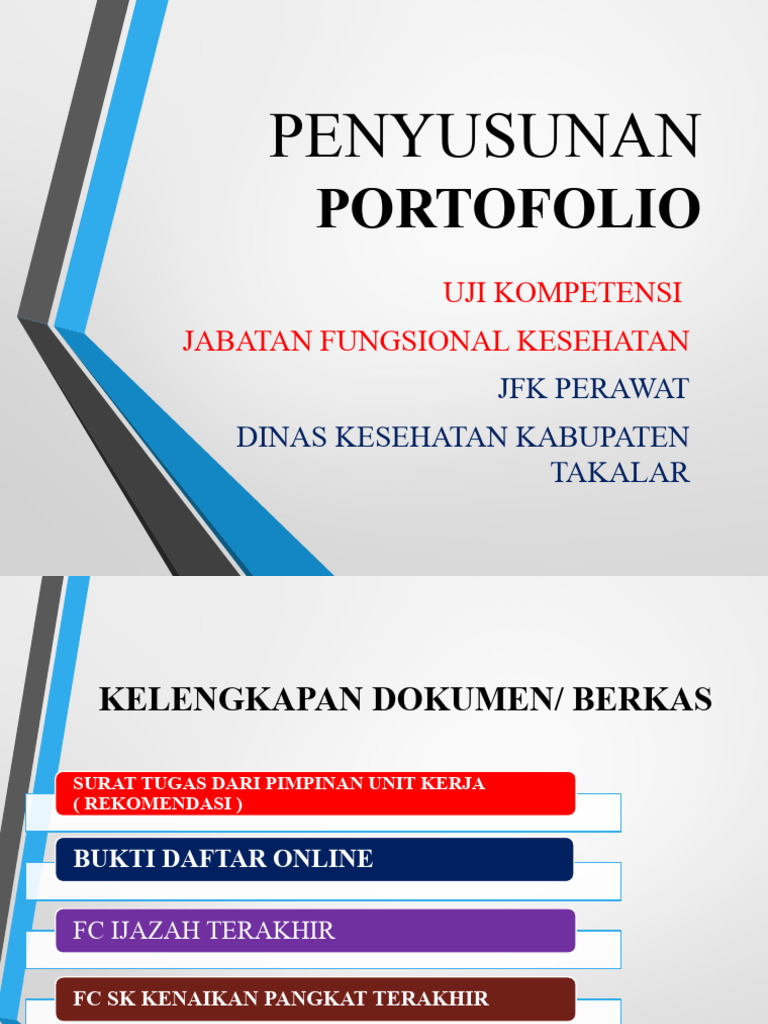 Pengantar Penyusunan Portofolio Ukom Takalar | PDF | Bisnis | Teknologi & Rekayasa