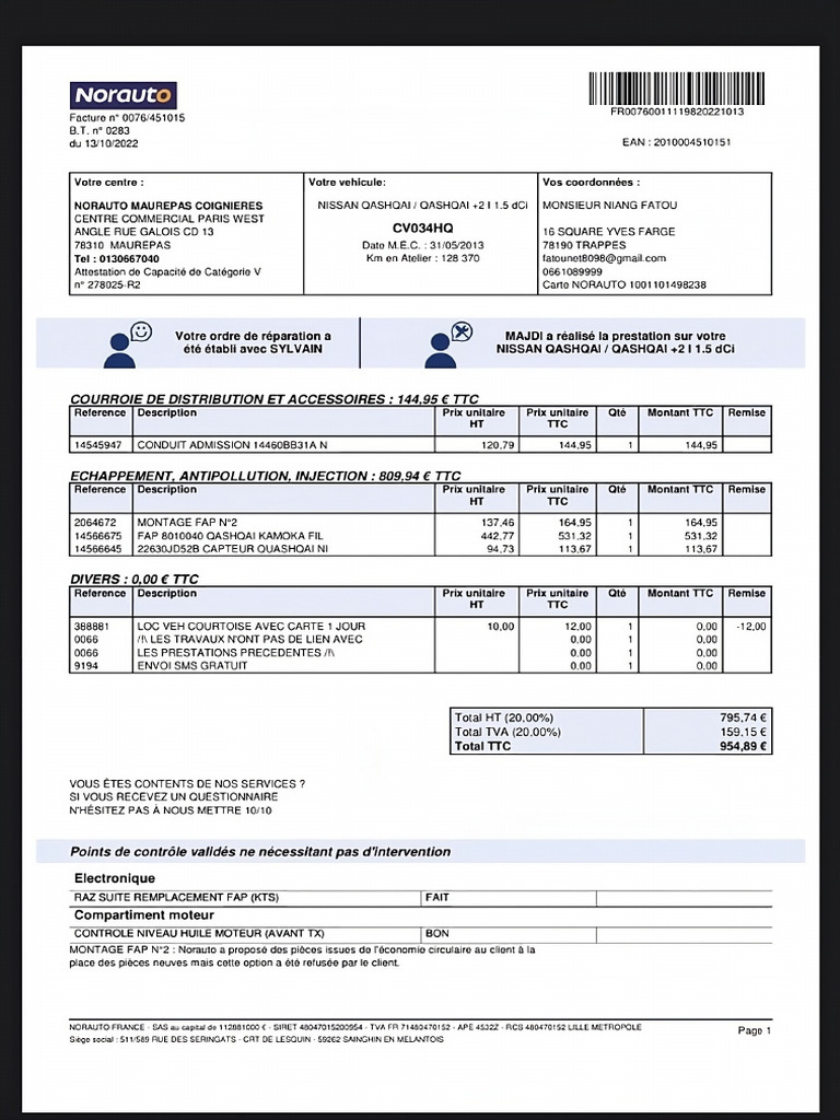 Facture Norauto-Transformed | PDF