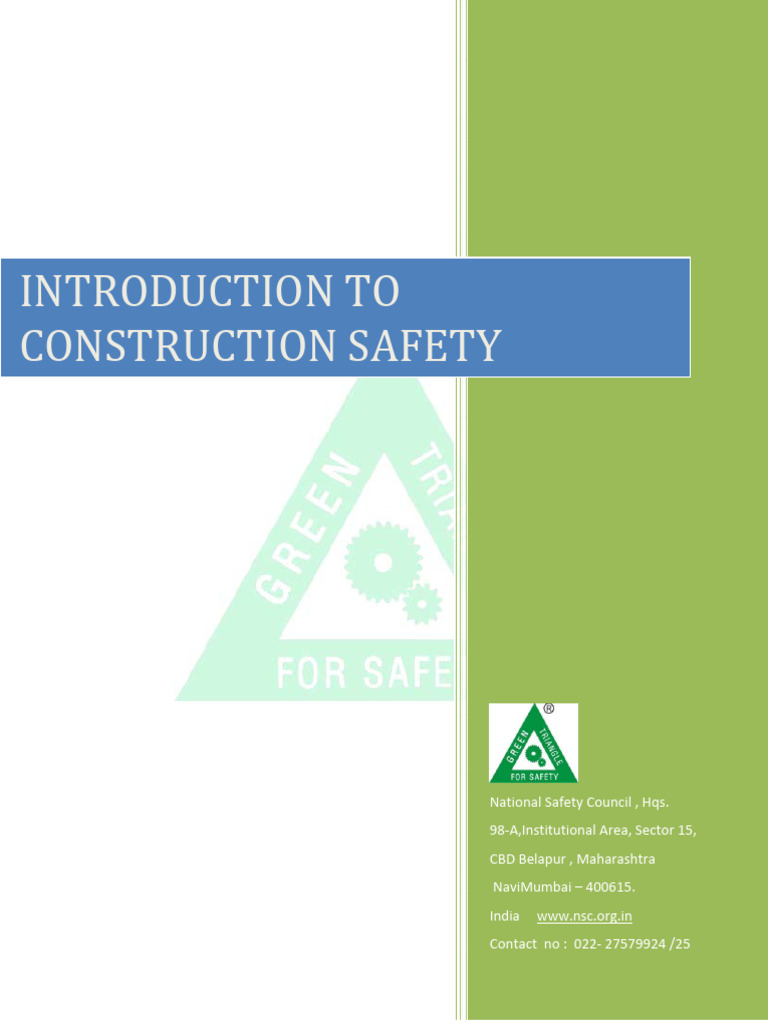1 Introduction To Construction Safety | PDF