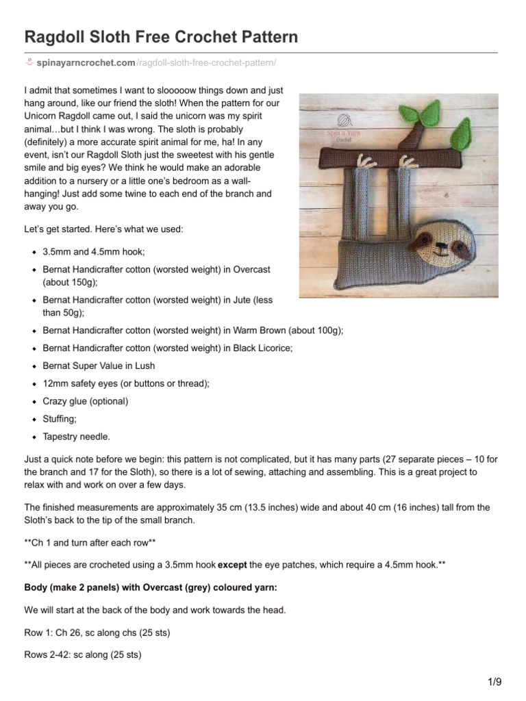 Perezoso Ragdoll | PDF