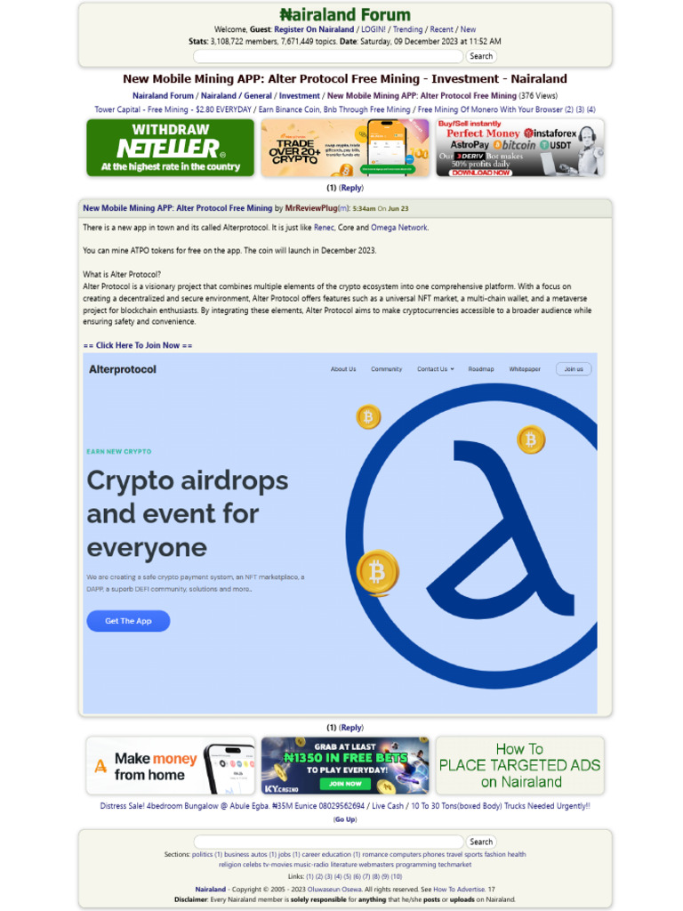 New Mobile Mining APP - Alter Protocol Free Mining - Investment ... New Mobile Mining APP - Alter Protocol Free Mining - Investment ...
