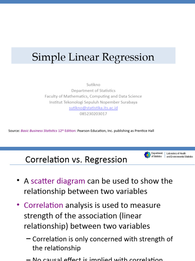 Simple Linear Regression Overview | PDF | Linear Regression ...
