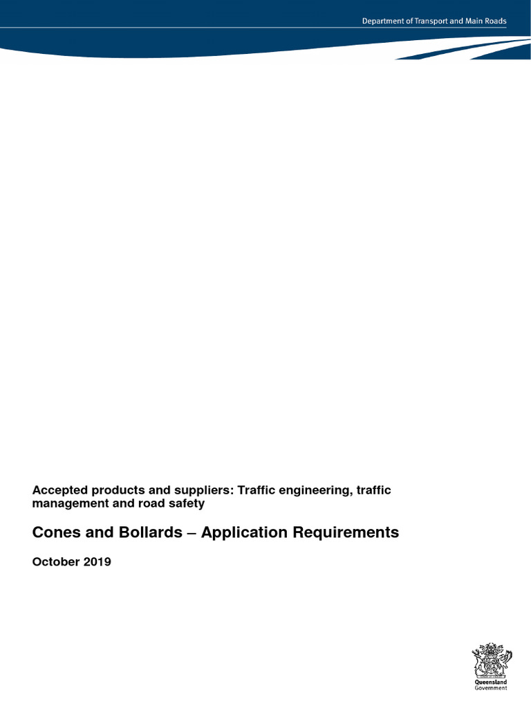 001 Cones and Bollards Application Requirements and Checklist | PDF