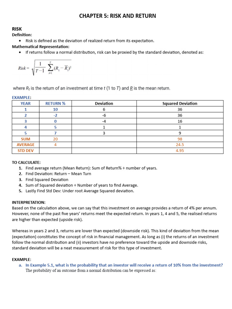 Financial Management | PDF | Diversification (Finance) | Financial Risk