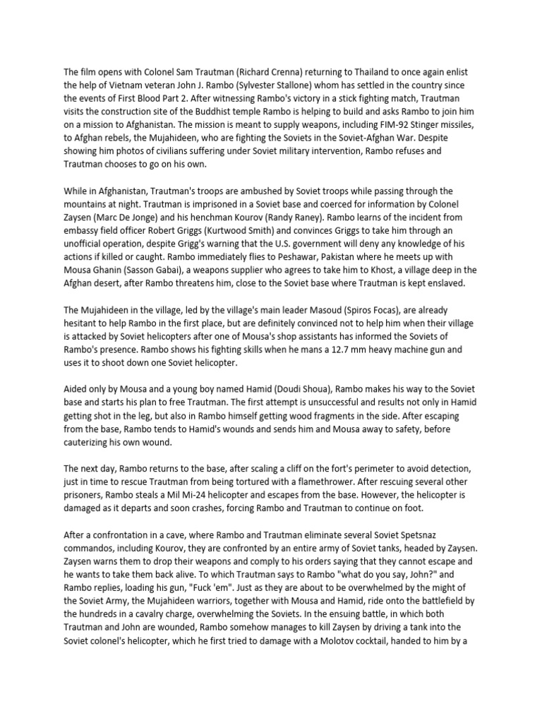 John Rambo 3 | PDF | Military | Warfare