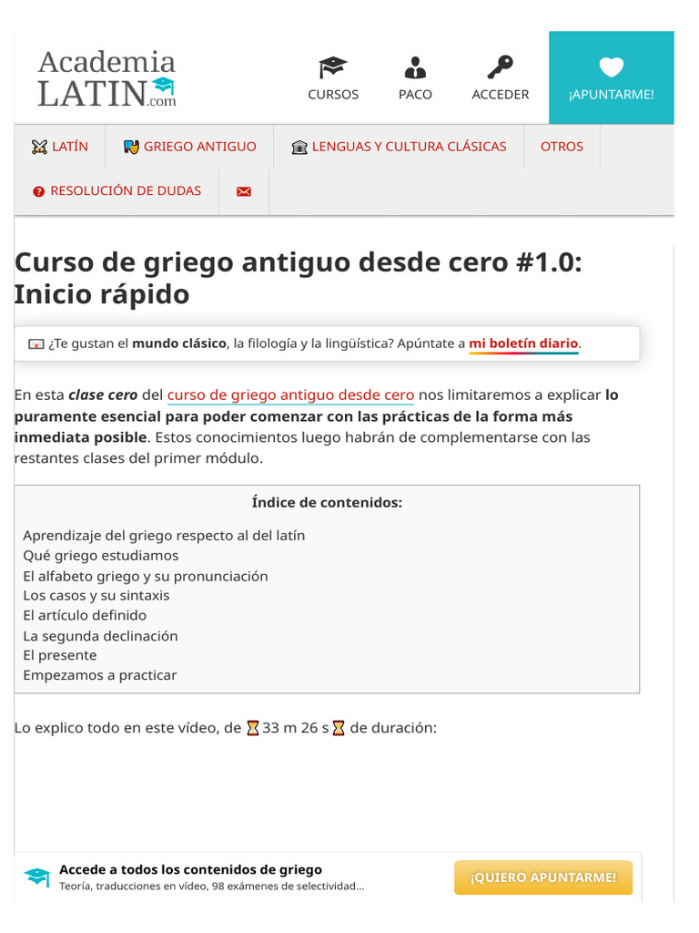2) Empieza A Aprender Griego Antiguo Con La Gramática Imprescindible ...