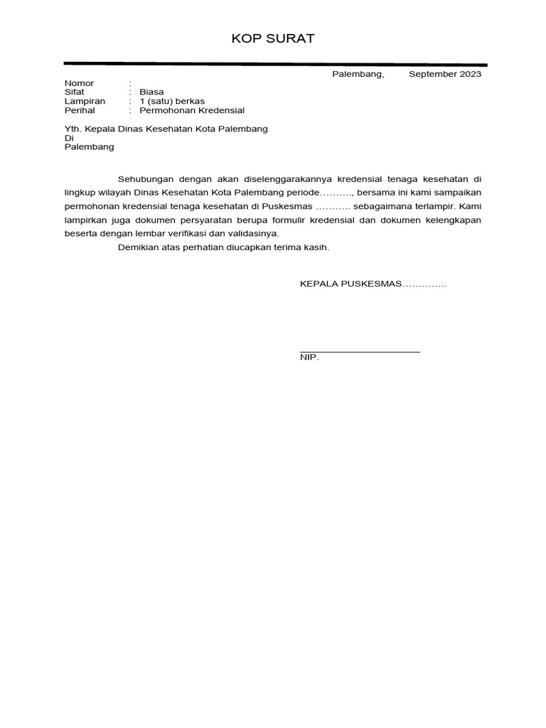 Contoh SRT Permohonan PKM-1 | PDF | Pengembangan Diri