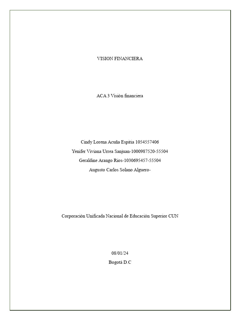 Aca 3 Vision Financiera | PDF