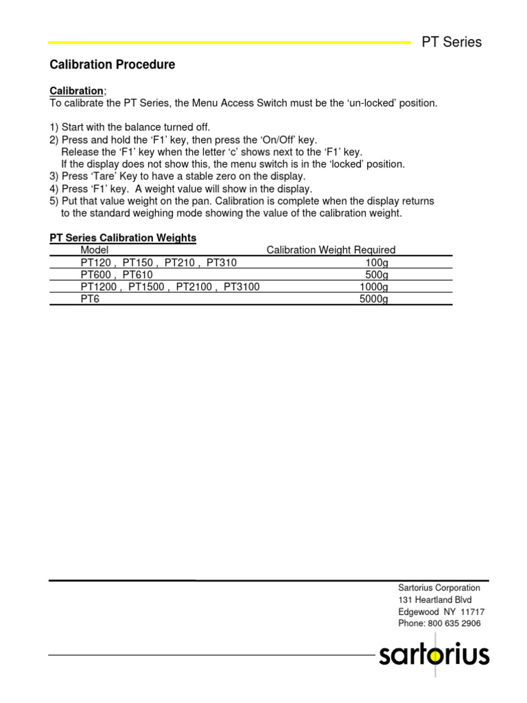 Sartorius PT Series | PDF