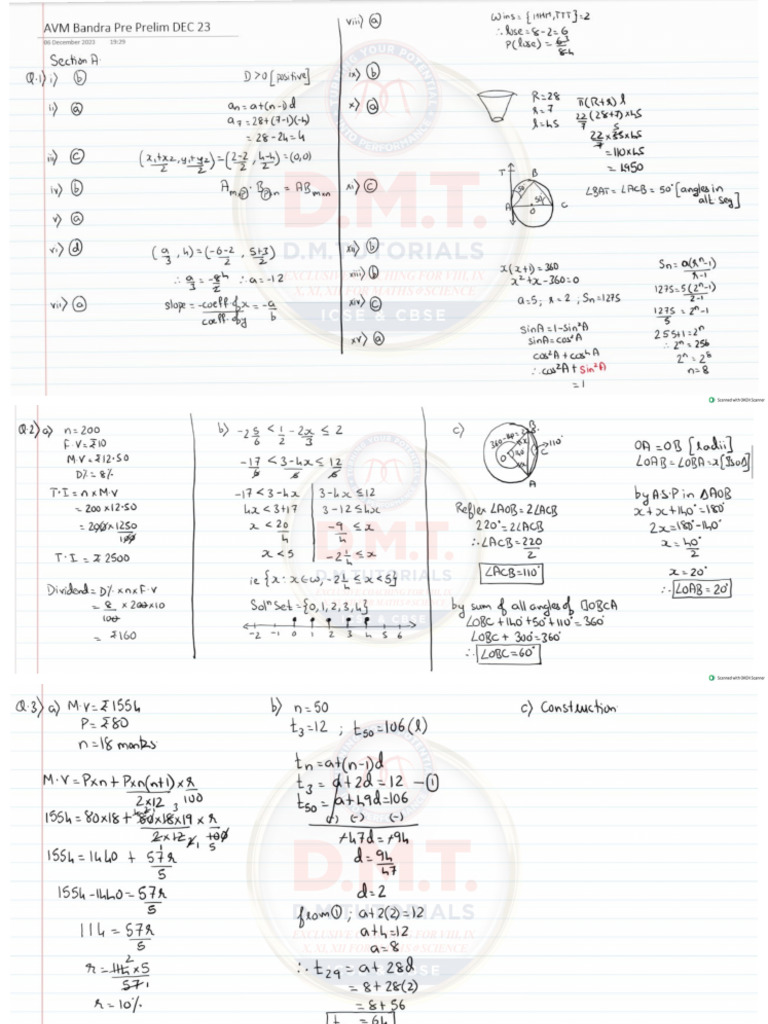 AVM Bandra Solution 23 Dec | PDF