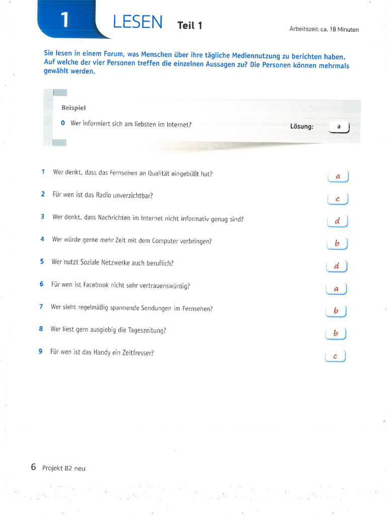 B2 - Test 1-Lösung | PDF