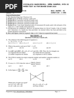PM Shri KV Gachibowli Maths Class X Chapter Wise Practice Papers QPs | PDF | Quadratic Equation ...