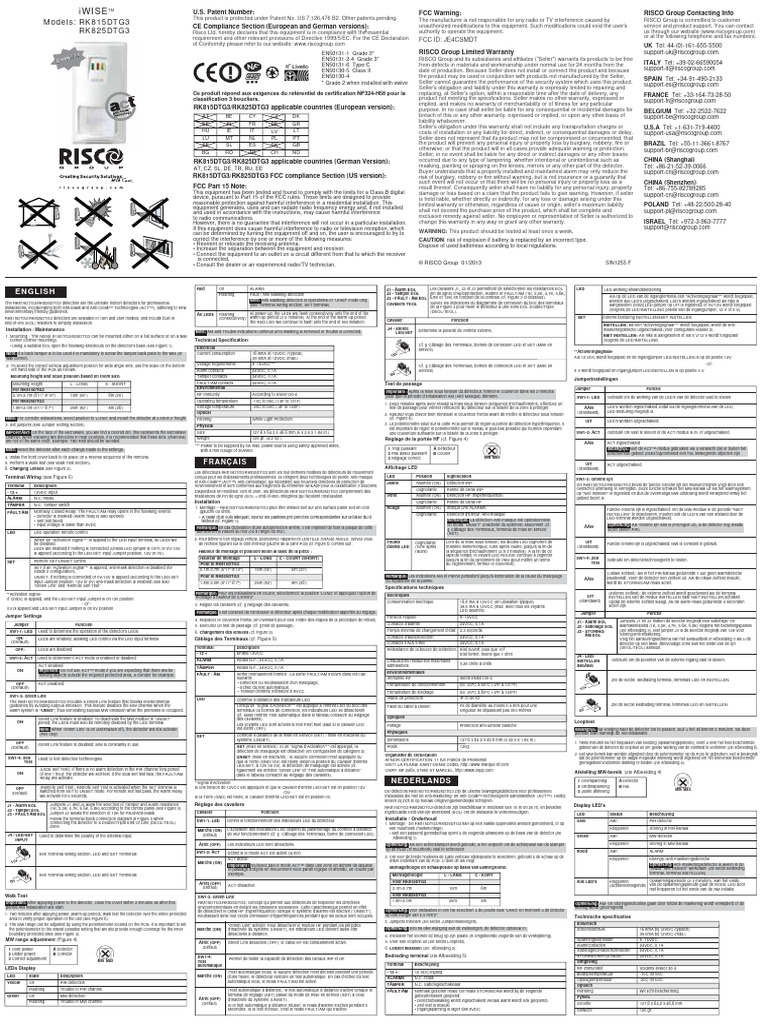 5IN1255 F - iWISE DTAM G3 Detector Installation Instructions - M | PDF | Legal Liability ...