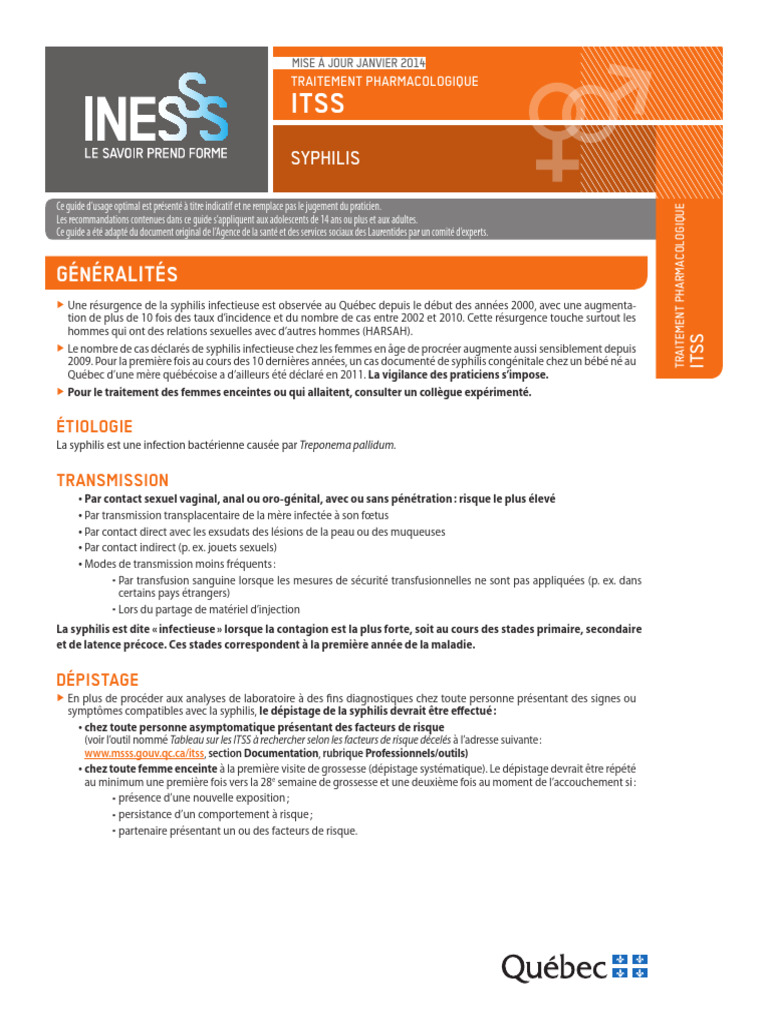 4-4 GUIDE ITSS Syphilis | PDF
