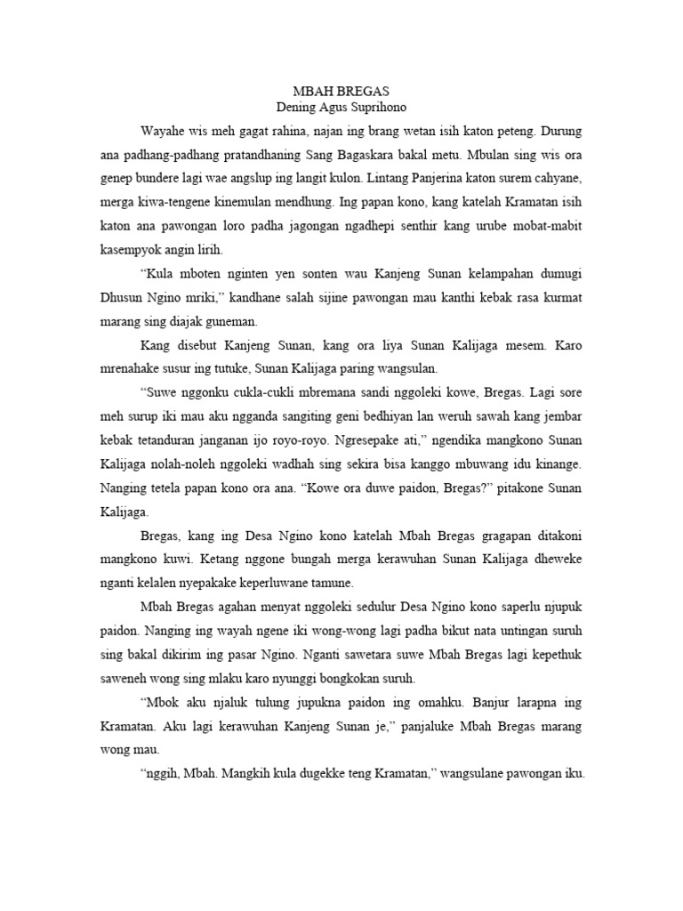 Mbah Bregas 1 | PDF