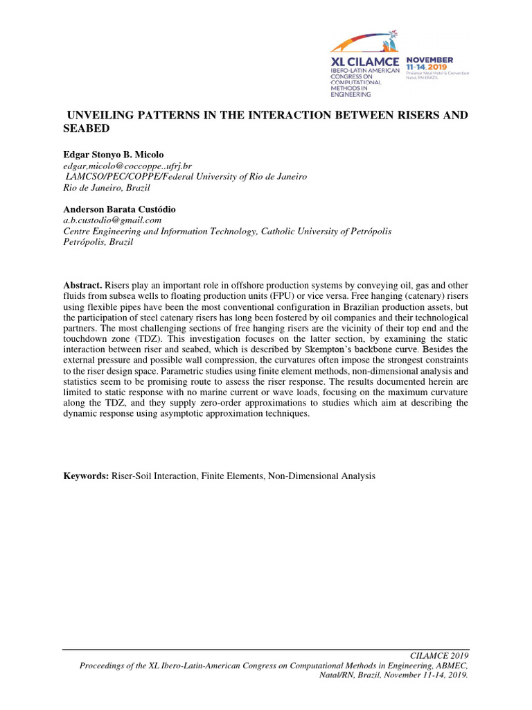 Unveiling Patterns in The Interaction Between Risers and Seabed | PDF ... Unveiling Patterns in The Interaction Between Risers and Seabed | PDF ...