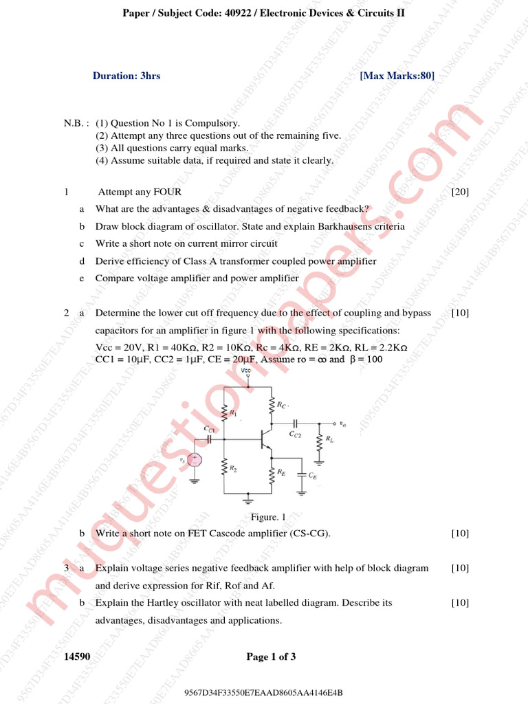 Be - Electronics Engineering - Semester 4 - 2022 - December - Electronics Devices and Circuits ...