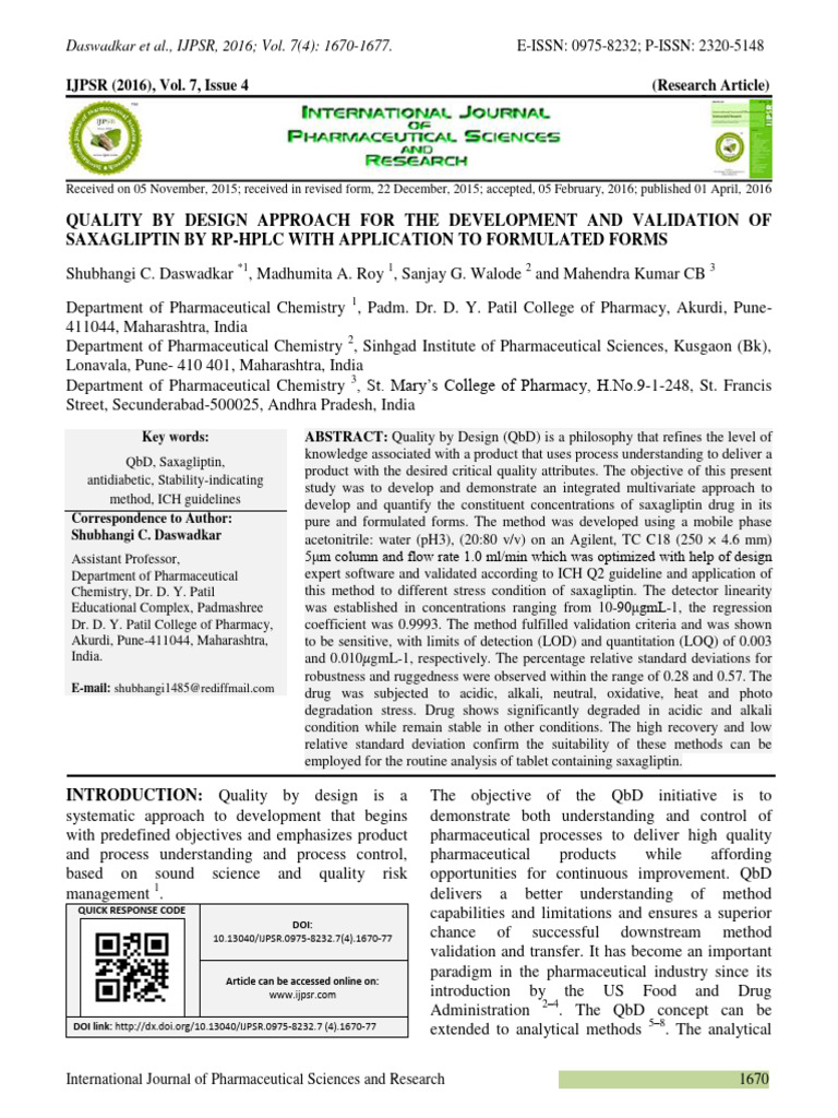 36 Vol. 7 Issue 4 Apri 2016 IJPSR RA 6093 | PDF