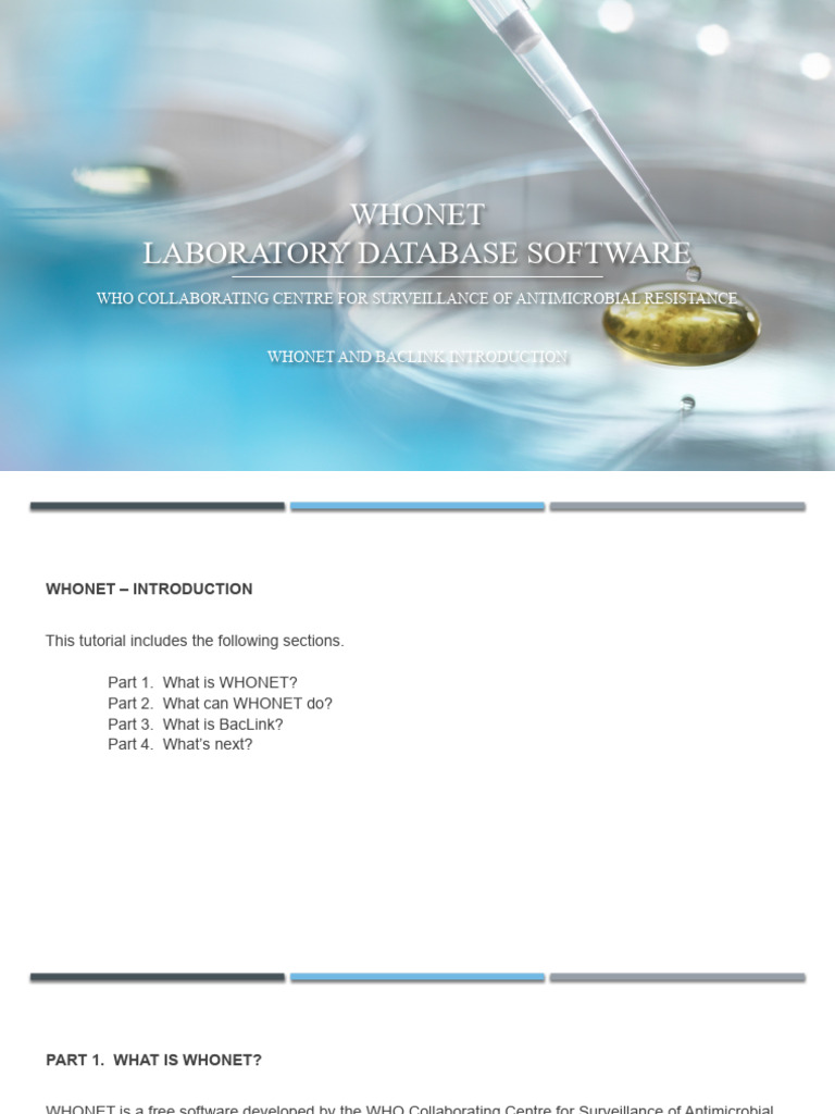 WHONET.1 Getting - Started Introduction WHONET and BacLink | PDF ...