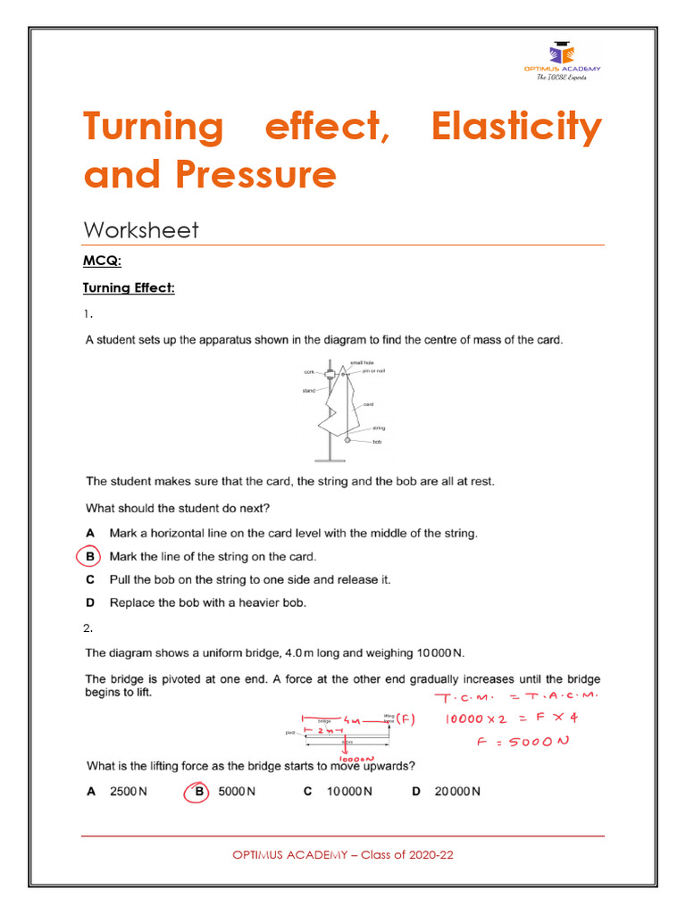 9th Phy Chapter-3 WS | PDF