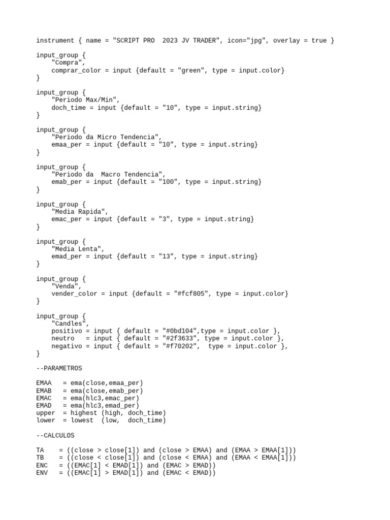 Script Pro JV Trader | PDF