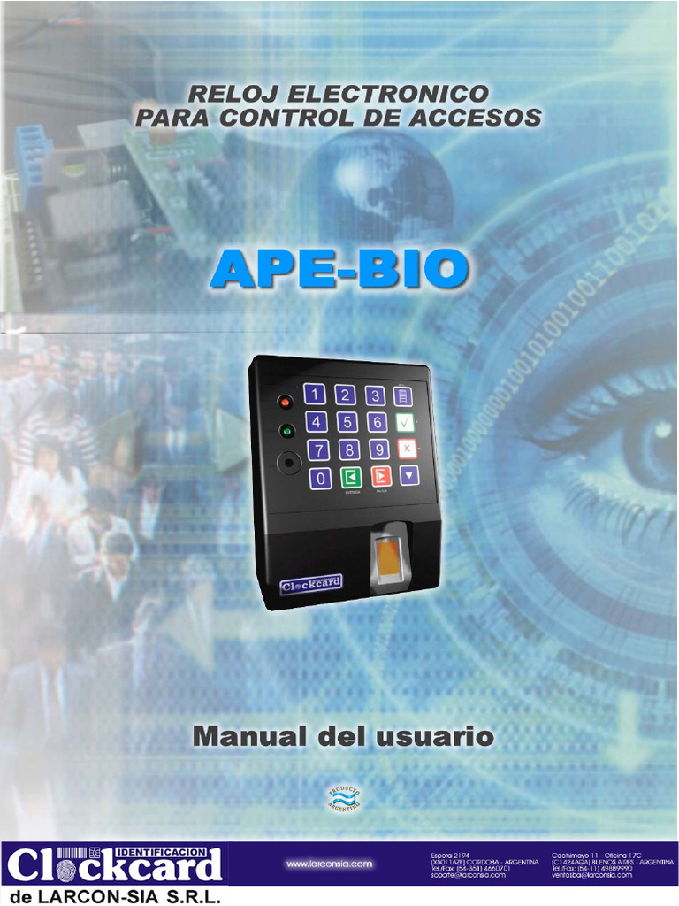 Manual Ape-Bio | Descargar gratis PDF | Teclado | Usuario (informática)