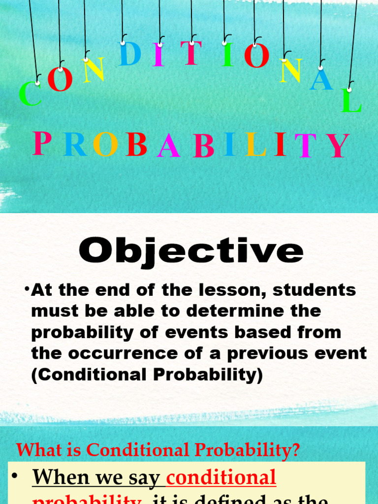 Conditional Probability | PDF | Probability Distribution | Probability