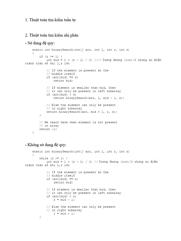Bài tập thuật toán tìm kiếm | PDF | Computer Programming | Algorithms And Data Structures