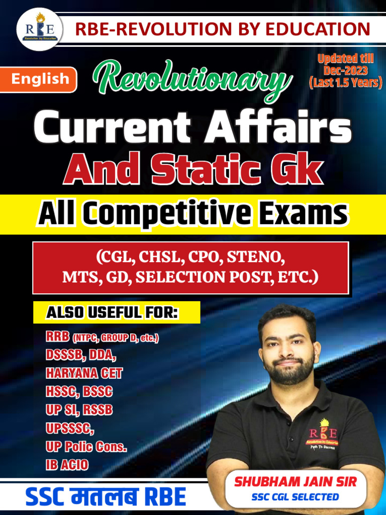 RBE Revolution Current Affairs Eng Updated Till Dec 2023 Last 1 | PDF