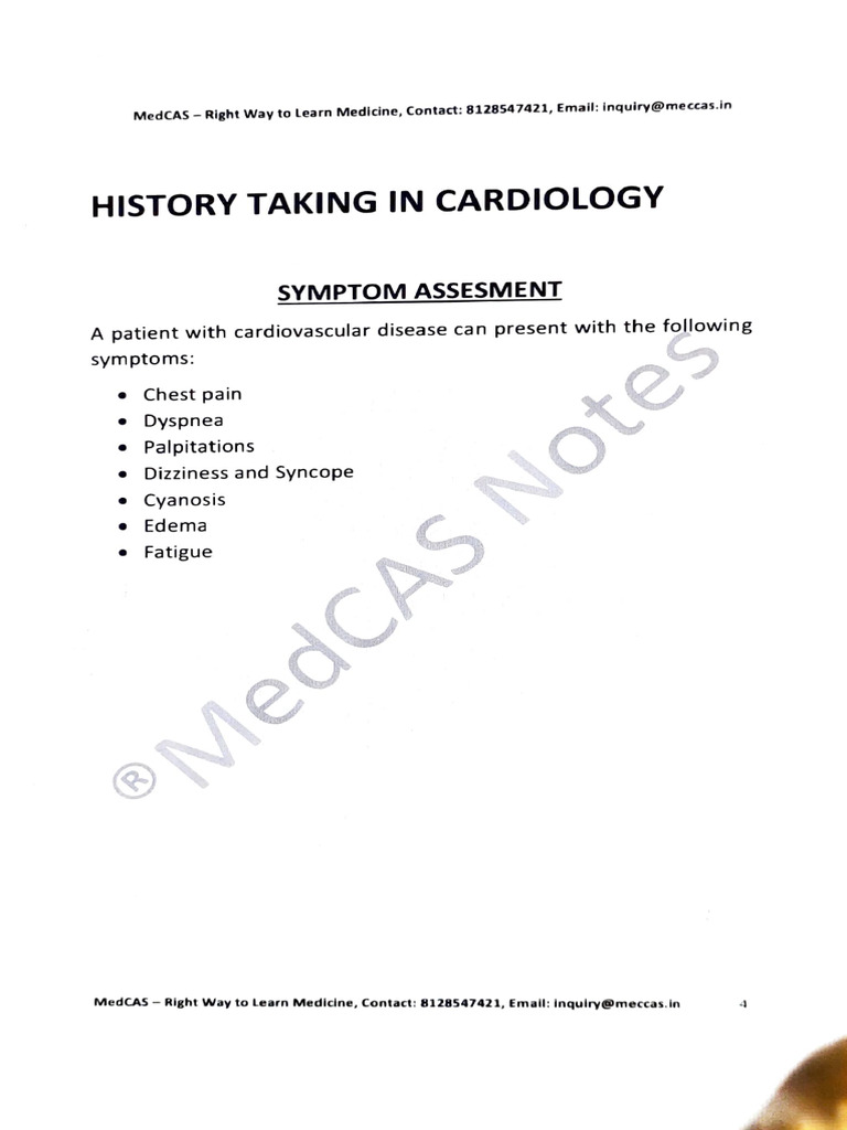 Cardiology Examination | PDF