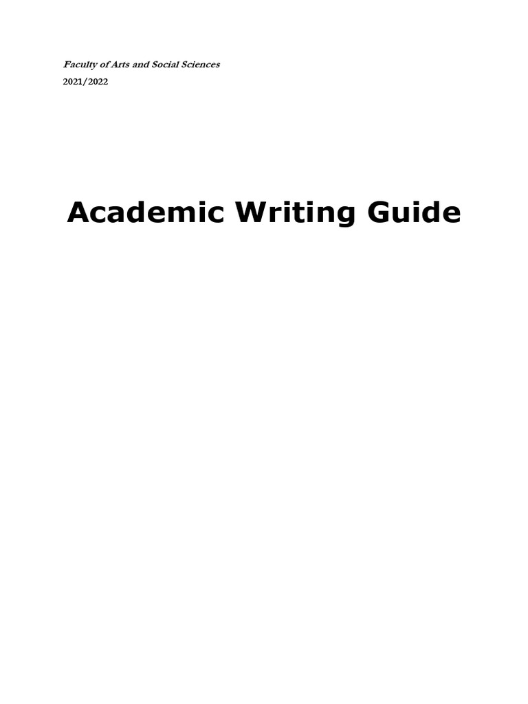 Fasos Academic Writing Guide 2021-2022 en | PDF | Apa Style | Plagiarism