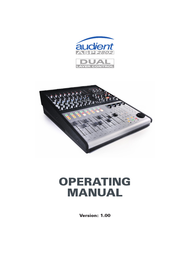 Audient ASP2802+Operating+Manual | PDF | Microphone | Audio Engineering